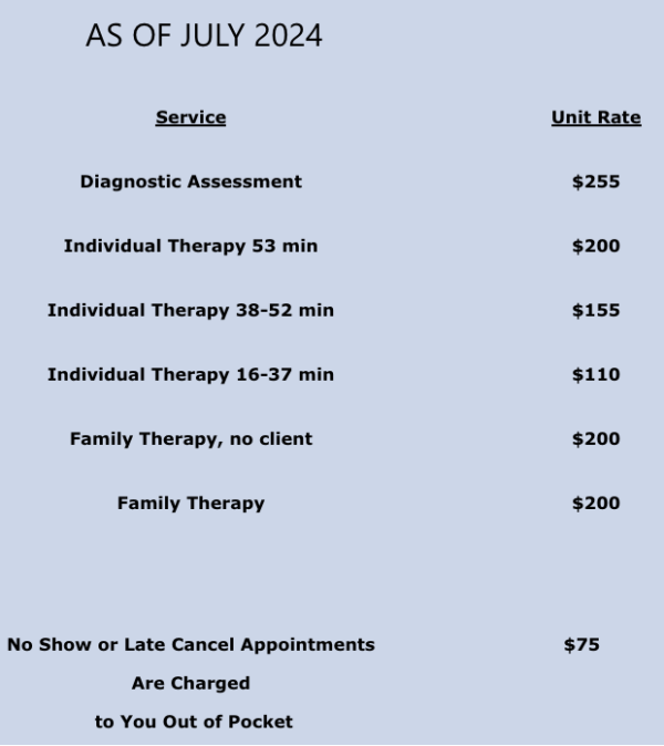 Updated Rates | Centered Practice
